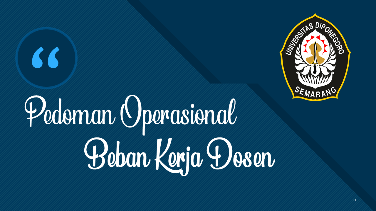 Pedoman Operasional Beban Kerja Dosen Tahun 2021 - Direktorat Akademik